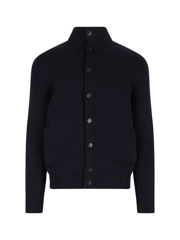 ZANONE Long Sleeve Knit Polo Shirt - Blue