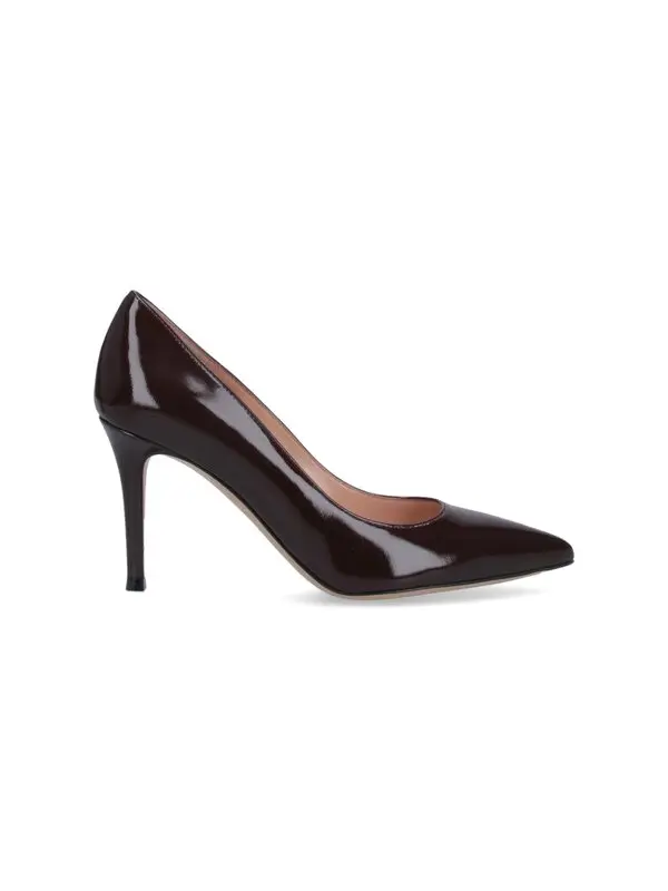 GIANVITO ROSSI Pointed Toe Stiletto Pumps - Brown