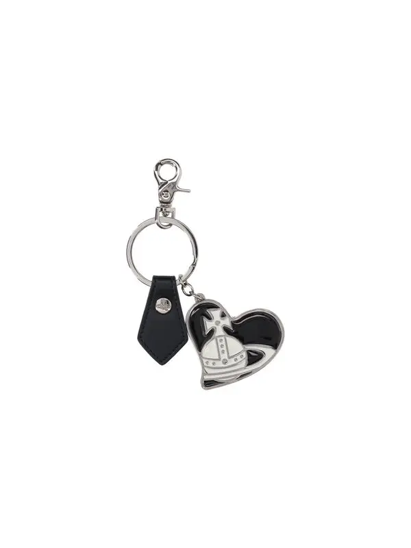 VIVIENNE WESTWOOD Heart Charm Key Holder - Black
