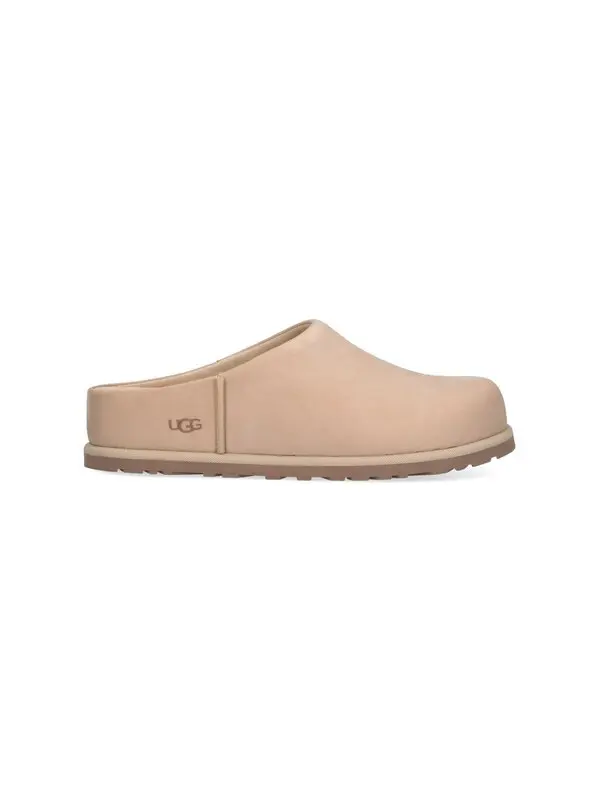 UGG Leather Shearling-lined Mini Slides