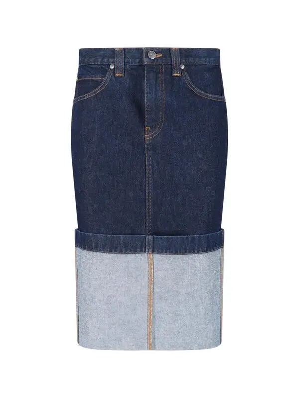 Khaite Denim Mini Skirt - Blue