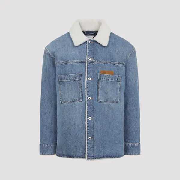 Bottega Veneta Shearling Jacket For - Blue
