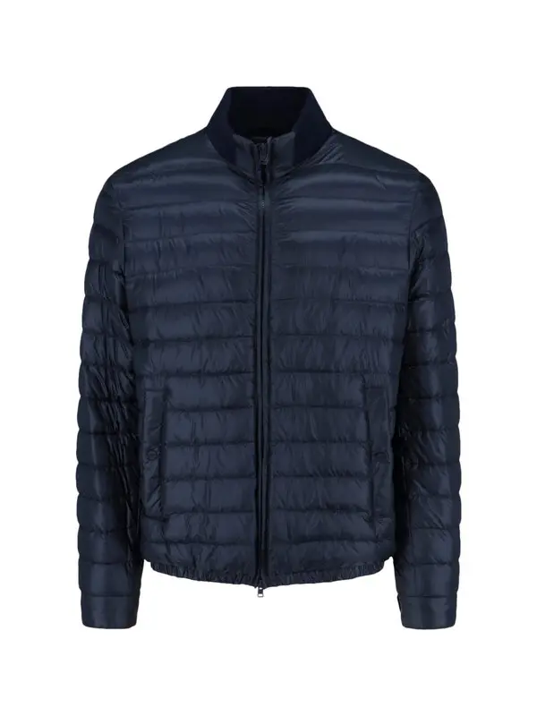 Herno Ultralight Quilted Down Puffer Jacket With Stretch Trim