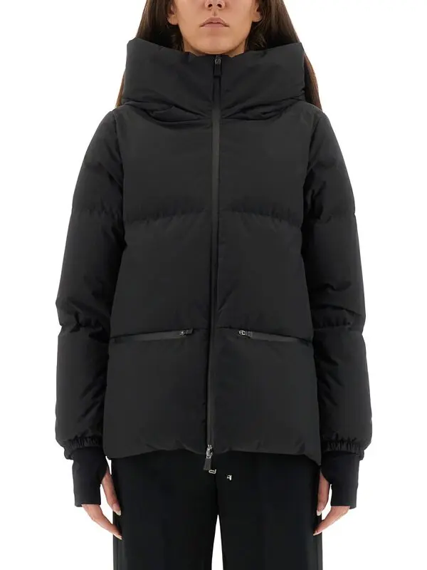 Herno Hooded Sports Puffer Jacket - Black