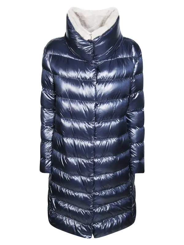 Herno Quilted Zip-up Puffer Jacket - Blu