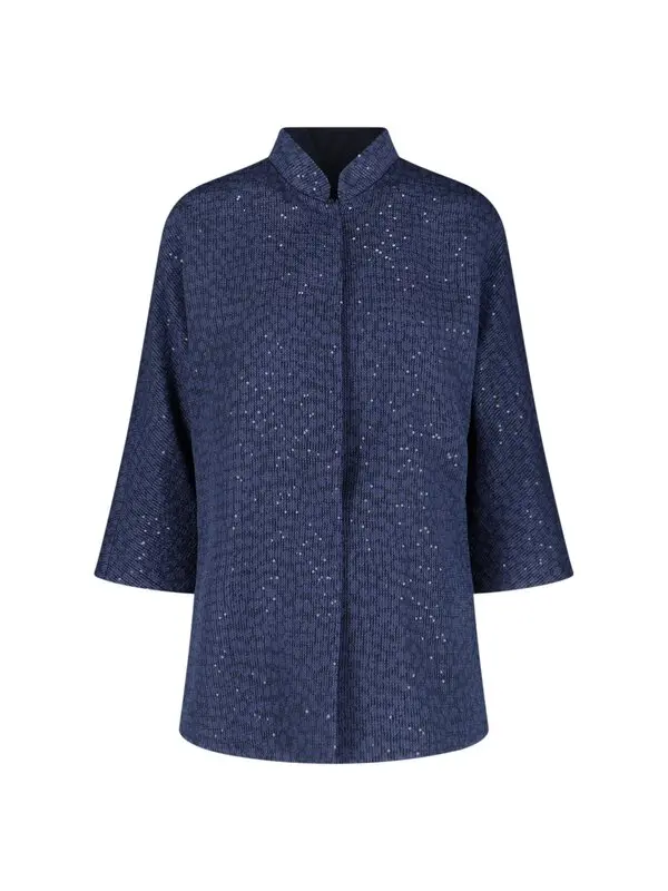 Giorgio Armani And Green Textured Jacket For - Blue