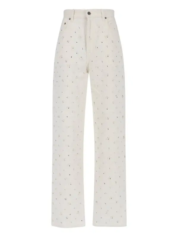 GOLDEN GOOSE Embellished Wide-leg Trousers