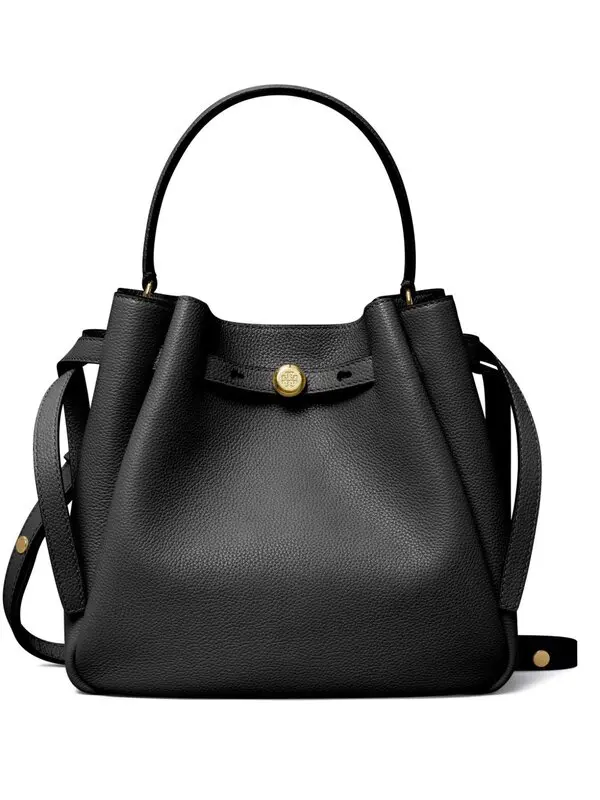 Tory Burch Mini Pebbled Leather Crossbody Bag - Black