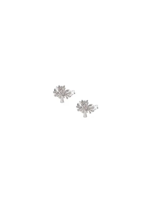 Mulberry Sterling Tree Stud Earrings - Silver