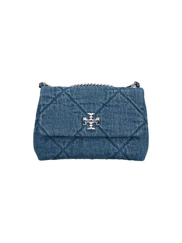 Tory Burch Quilted Denim Mini Handbag - Blue