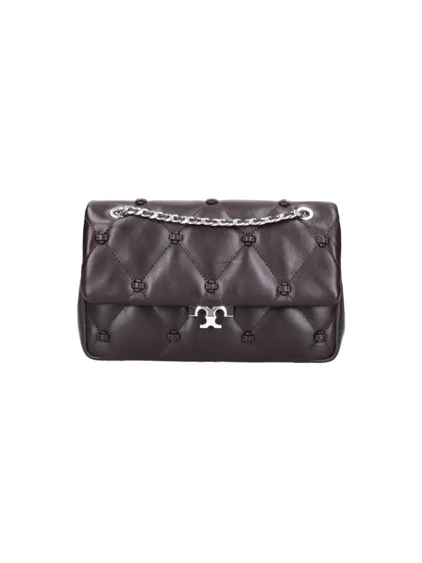 Tory Burch Quilted Chain Strap Shoulder Bag - Brown