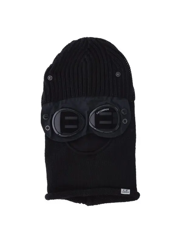 C.P. COMPANY Knit Balaclava With Goggle Detail - Black