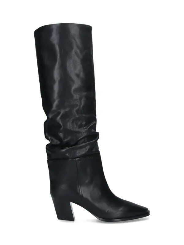 JIMMY CHOO Hart Leather Ankle Boots - Black