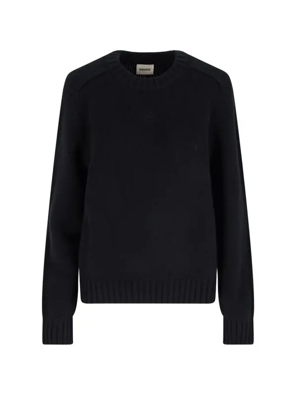 Khaite Crewneck Knit Sweater - Black