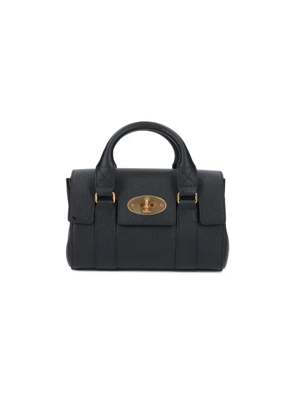 Mulberry Bovine Leather Crossbody Bag - Black