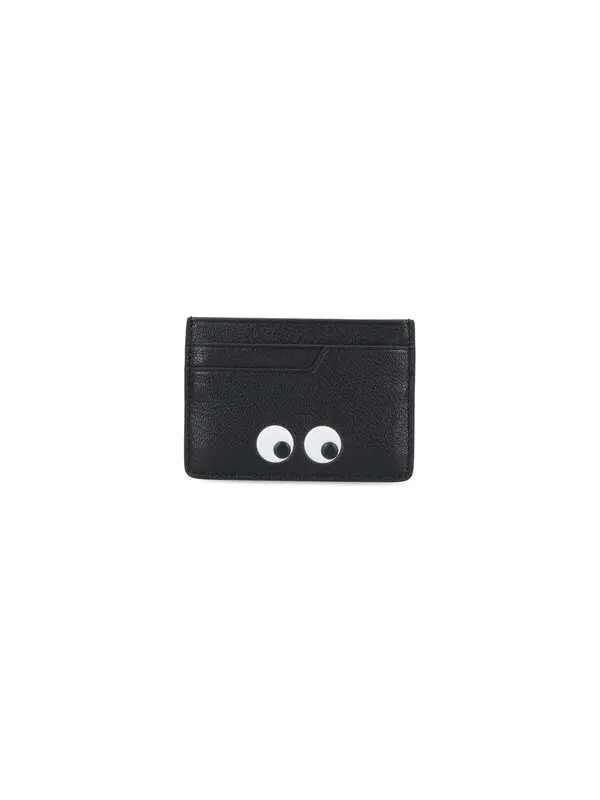 ANYA HINDMARCH Goat Leather Mini Wallet - Black