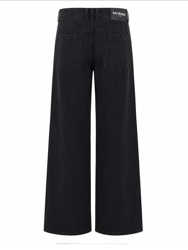 Balmain Wide-leg Jeans - Black