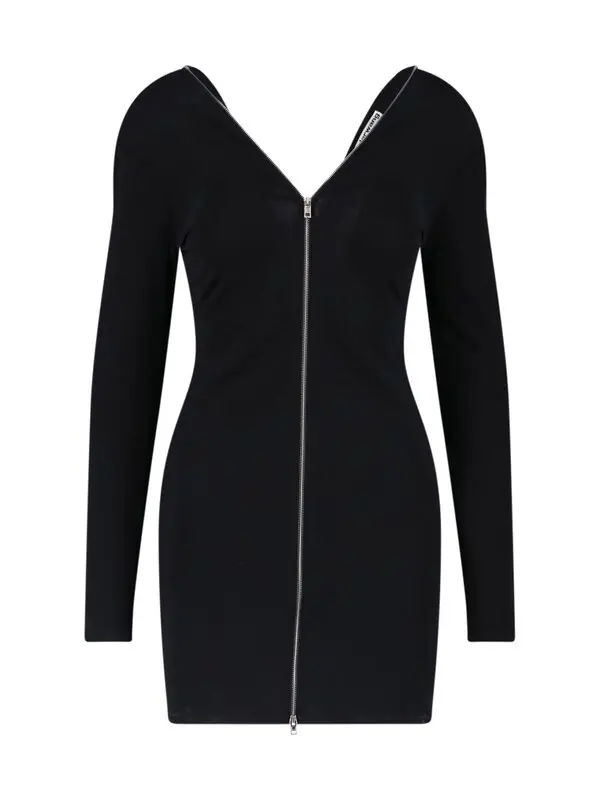 Alexander Wang Zip Up" Stretch Dress - Black