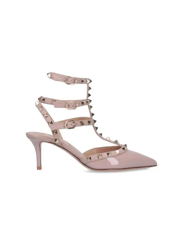 Valentino Garavani Rockstud Pointed-toe Ankle Strap Pump - Pink
