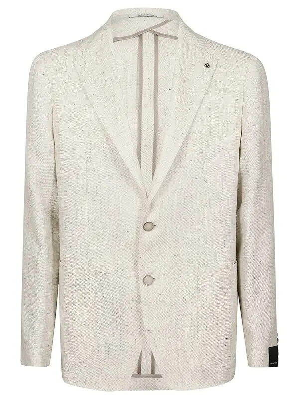 Tagliatore Two-button Notched Jacket With Cuffed Detail - Grey