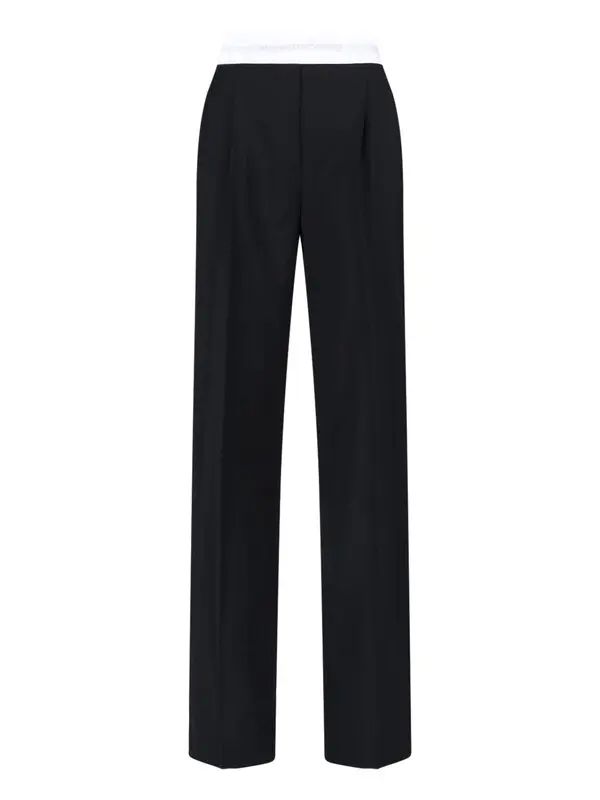 Alexander Wang High-waist Wide-leg Trousers - Black