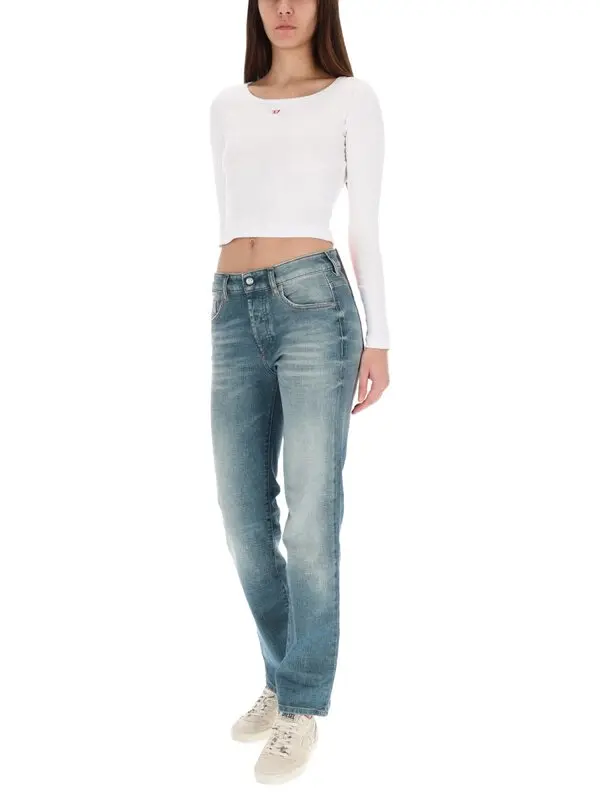 DIESEL® High-rise Straight-leg Jeans - Denim