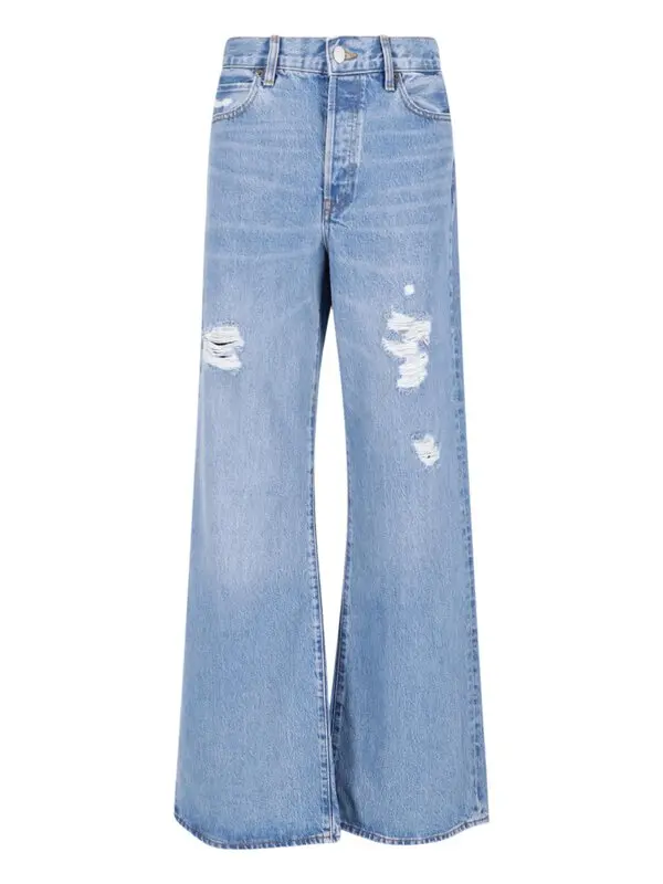 FRAME Lyocell-cotton Blend Jeans - Light Blue