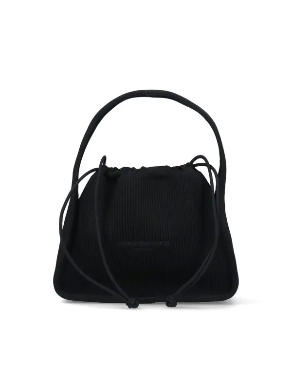 Alexander Wang Modern Nylon Drawstring Handbag - Black
