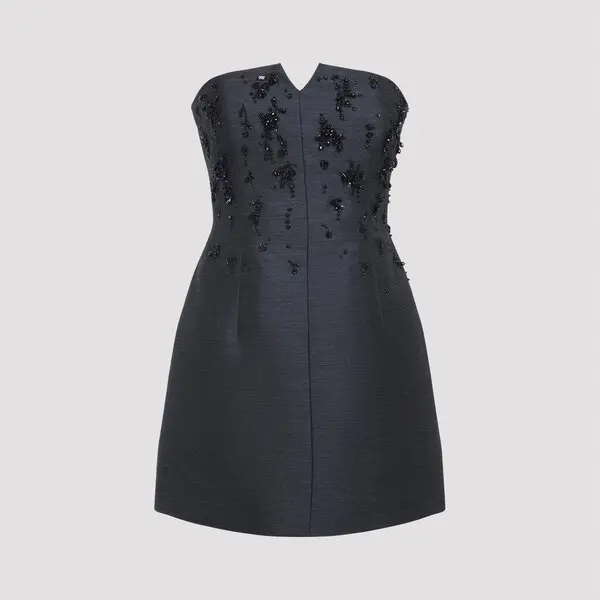 Alberta Ferretti Tailoring Off Shoulder Dress - Grey