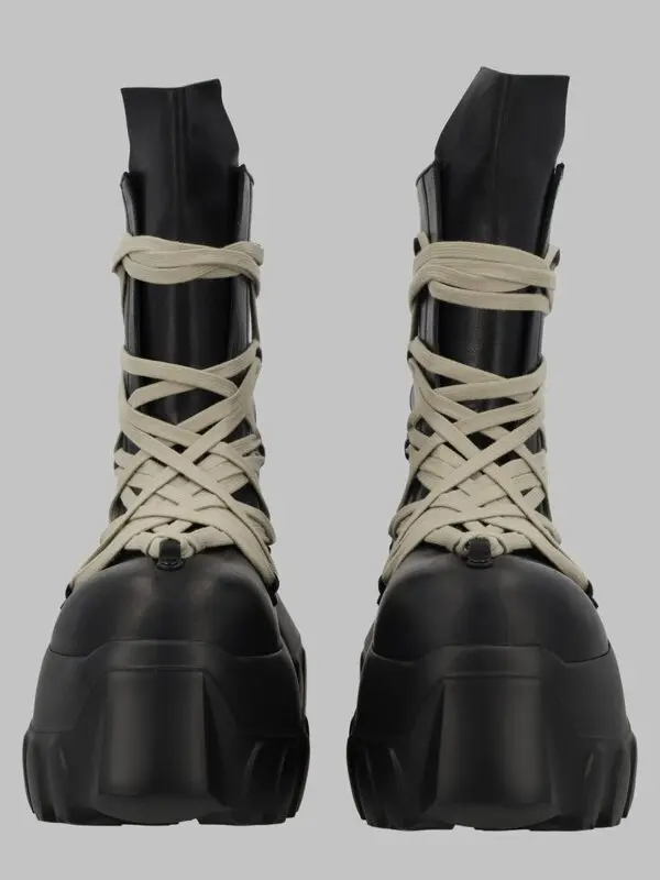 Rick Owens Sculpted Low-top Leather Boots - Black