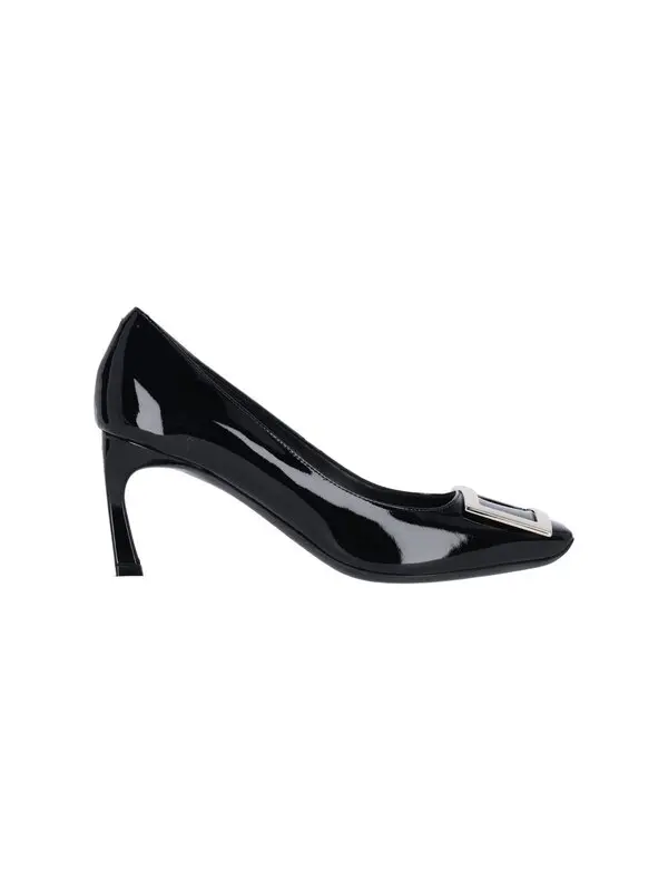 ROGER VIVIER Patent Leather Buckle Pointed Toe Pumps