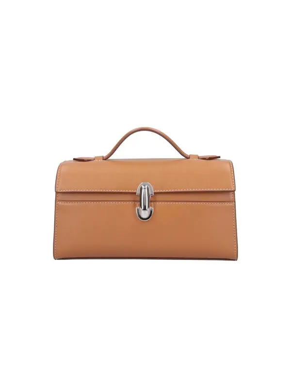 Savette Top Handle Satchel Bag - Brown