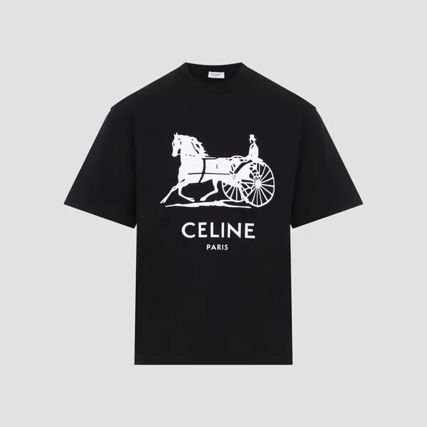 Celine Relaxed Cotton T-shirt For - Black