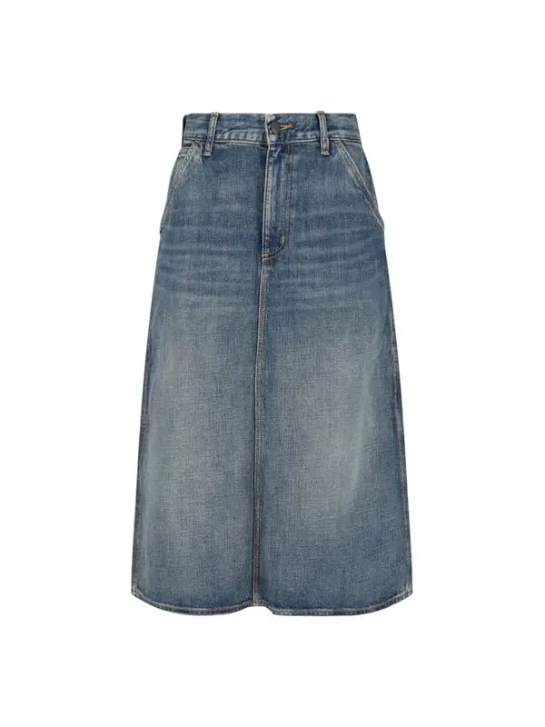Carhartt Work In Progress Denim Midi Skirt - Blue