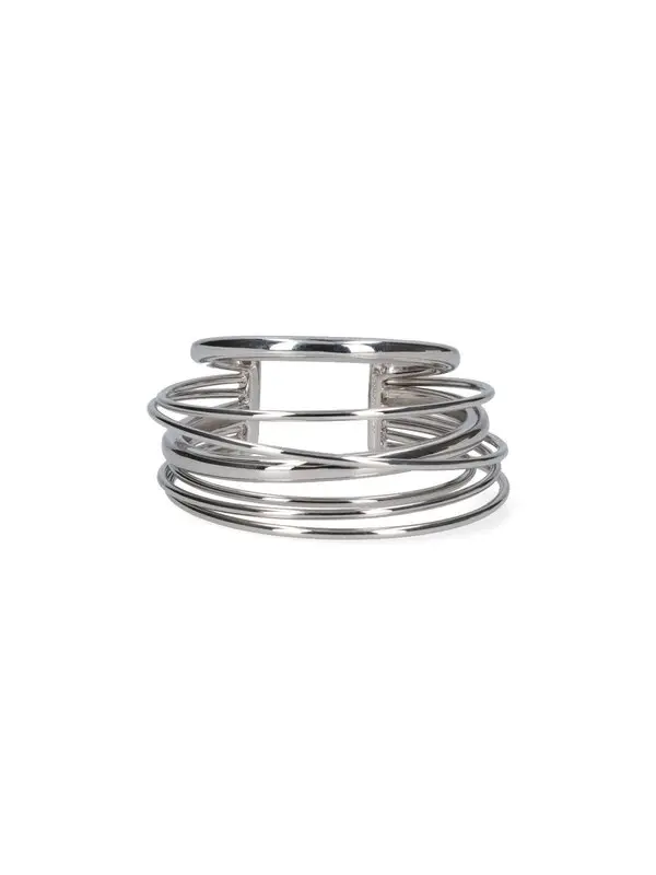 PANCONESI Multi-wrap Cuff Bracelet - Silver