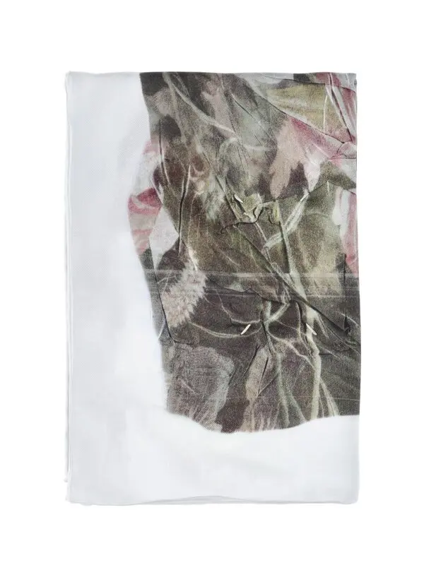 MAISON MARGIELA Silk Printed Scarf For - Multicolour