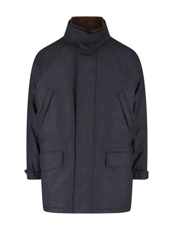 Auralee Stand Collar Short Coat