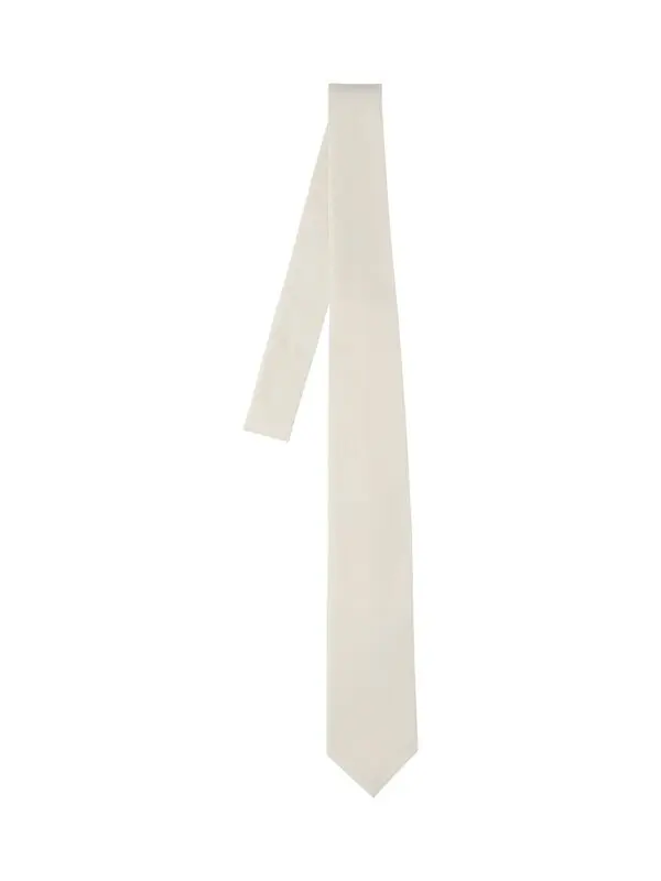 Auralee Lightweight Cotton Neck Tie - White