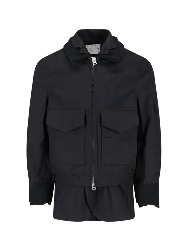 Sacai Hooded Utility Jacket With Flap Pockets