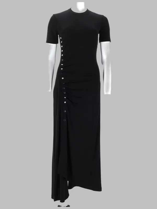 Rabanne Asymmetrical Draped Midi Dress
