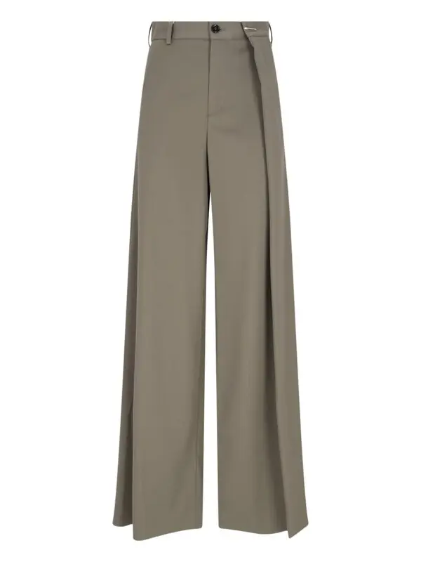 MAISON MARGIELA Wool-blend Tailored Trousers With Stretch - Green