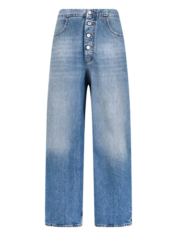 MAISON MARGIELA High-rise Wide-leg Button-fly Jeans
