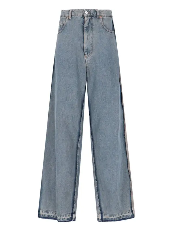 MAISON MARGIELA Wide Leg Denim Jeans - Grey