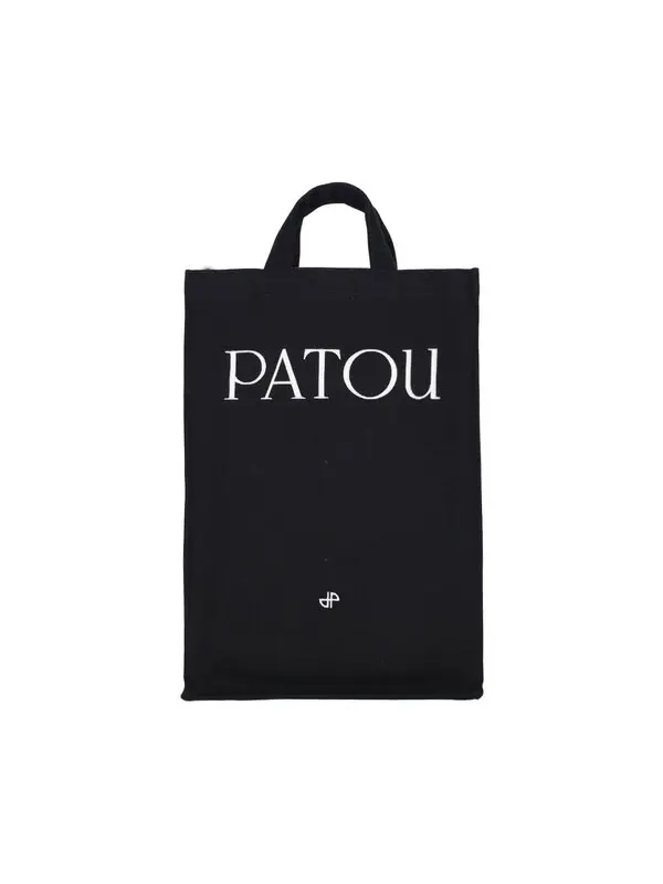 PATOU Canvas Tote Bag - Black