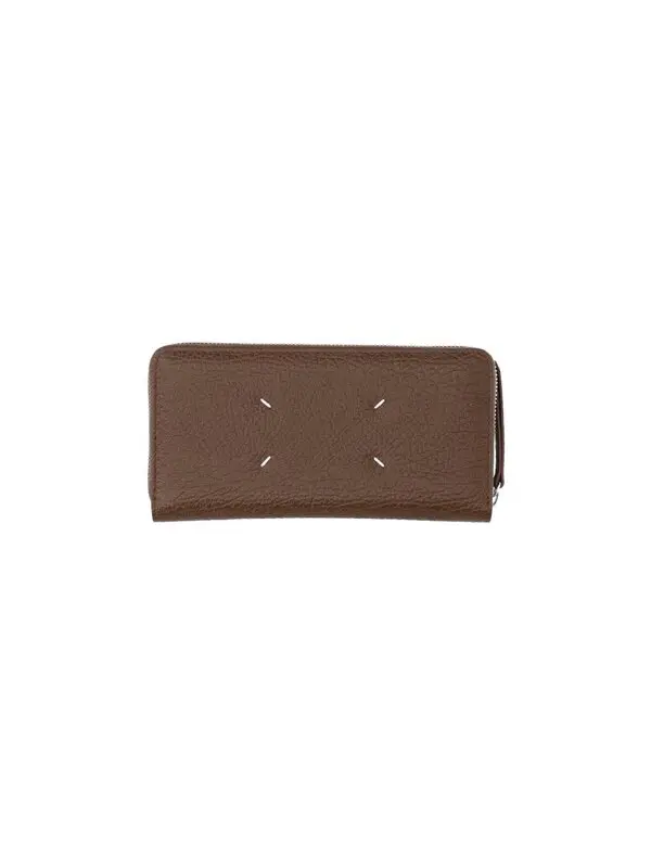 MAISON MARGIELA Bovine Leather Wallet With Metallic Hardware - Brown