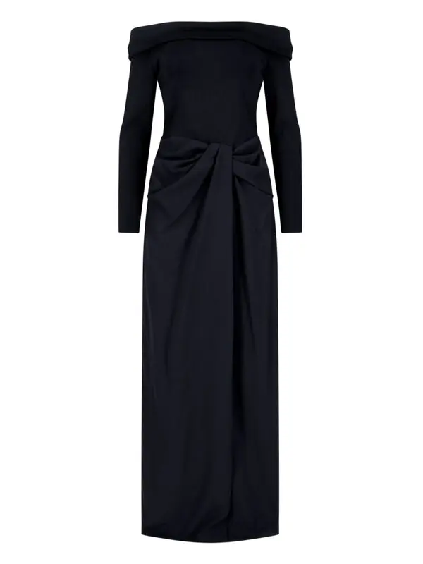 Ralph Lauren Off-the-shoulder Draped Gown