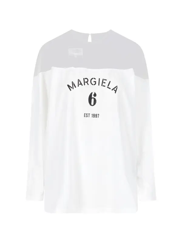 MAISON MARGIELA Graphic Logo Long Sleeve Top