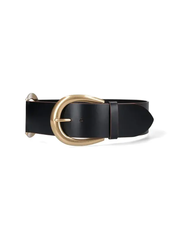Chloé Leather Buckle Belt - Black
