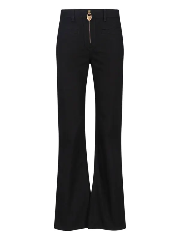 Chloé Cotton Denim Outerwear With Calf Leather Patch