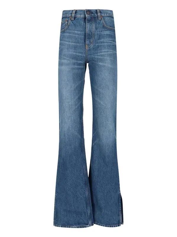 Chloé Denim Jacket With Calf Leather Patch - Blue